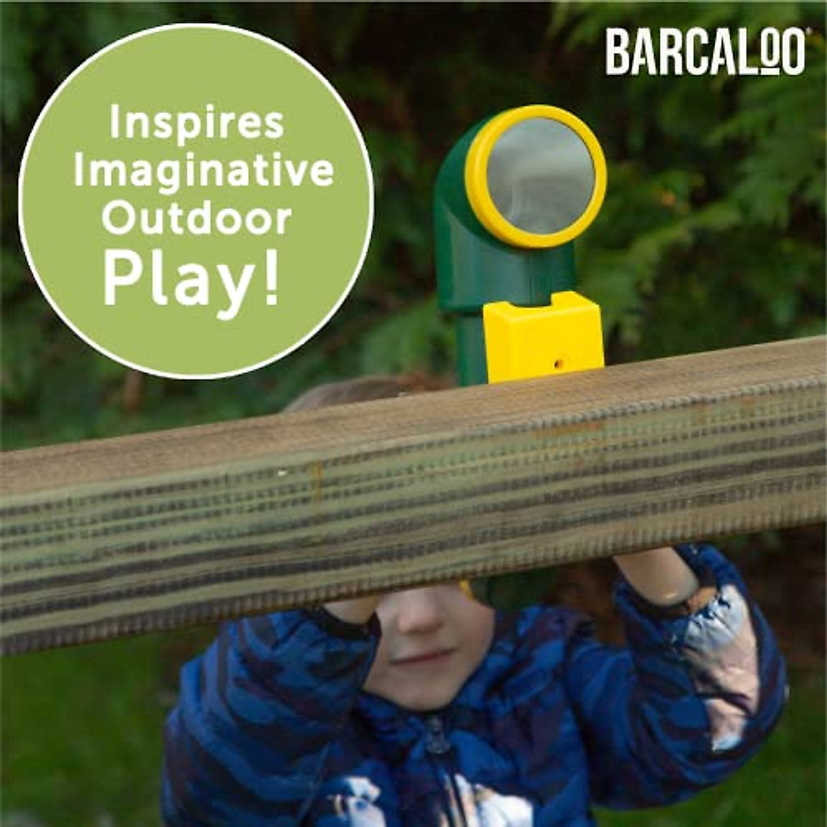 Barcaloo Playground Equipment Play Periscope for Kids - Green Periscope Playset Attachment, Monocular Periscope Swing Set Accessory for Outdoor Playhouse Playset Backyard. Periscope for Toddler