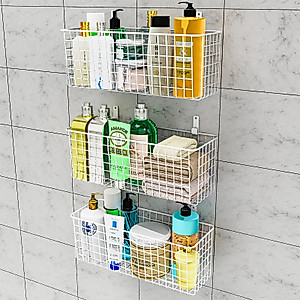 Joben Oligey 3 Set [Extra Large] Hanging Wall Wire Baskets, Farmhouse Food Storage Kitchen Pantry Laundry Closet Garage RV, White