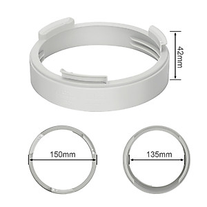 5.9"/6" Portable Air Conditioner Exhaust Hose Coupler Window Adapter - ABS Mobile A/C Unit Tube Connector - Essential Air Conditioning Accessories Round