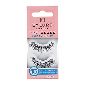 Eylure Pre-Glued Wispy Light Texture No. 117 Eyelashes, 1 Pair