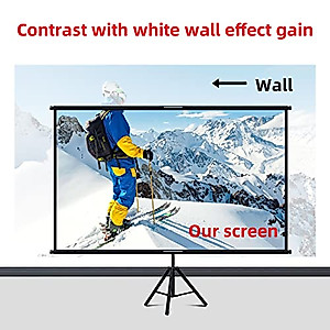 Projector Screen with Stand,Lejiada 100 inch Indoor Outdoor Projection Screen, Portable 16:9 4K HD Movie Screen with Carry Bag Wrinkle-Free Design for