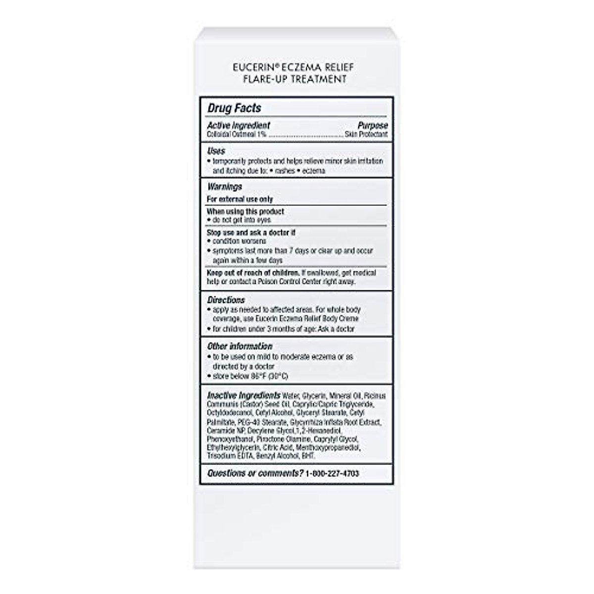 Eucerin Eczema Relief Flare-up Treatment - Provides Immediate Relief for Eczema-Prone Skin - 2 oz. Tube