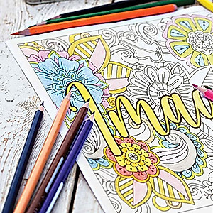 The Colours Colored Pencil Set & Coloring Pages for Fans of the Beatles | Gift Set of 12 Beatles-Inspired Parody Pencils with Clever Foil-Stamped Names Plus 10 Fun Beatles Coloring Pages