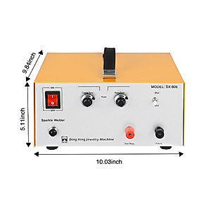 Gdrasuya10 600W 80A Pulse Spot Welder Jewelry Spot Welding Machine with Foot Pedal Control, Spot Welder Welding Machine Gold Silver Jewelry Spot Fast Welding Tool Earring Welding Machine