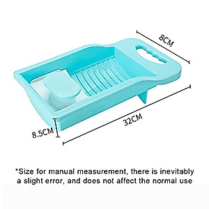 Washboard for Laundry, Personal Underwear Sock Washing Board Plastic Mini Hand Washing Machine for Hand Washing Diaper Clothes and Small Items