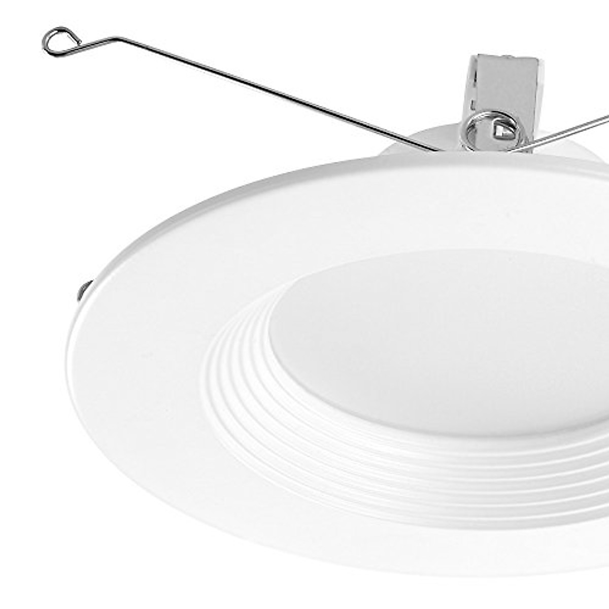 5"/6" LED Integrated Retrofit Recessed Lighting Kit, 11 Watts, Energy Star, Dimmable, Damp Rated, Ridged Baffle, White Finish,91148