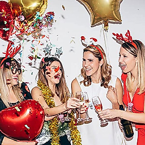 Wocst 12 PCS Shot Necklace Glass, Bride Groom to Be Shot Glass Necklace with Gold Foil for Bachelor/Bachelorette Party Hen Night Party