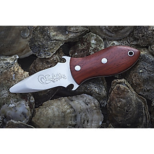 Oyster Knife with Rosewood Handle - Built-In Bottle Openers - GiftBox Included