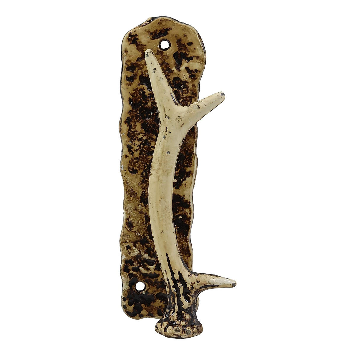 Ebros Set of 2 Western Rustic Deer Antlers Door Pull Handle Hardware Pack of 2 Left and Right Sides Decorative Accent 8" High for Barn Doors Entrance Main Cabin Lodge Country Home Antler Accent