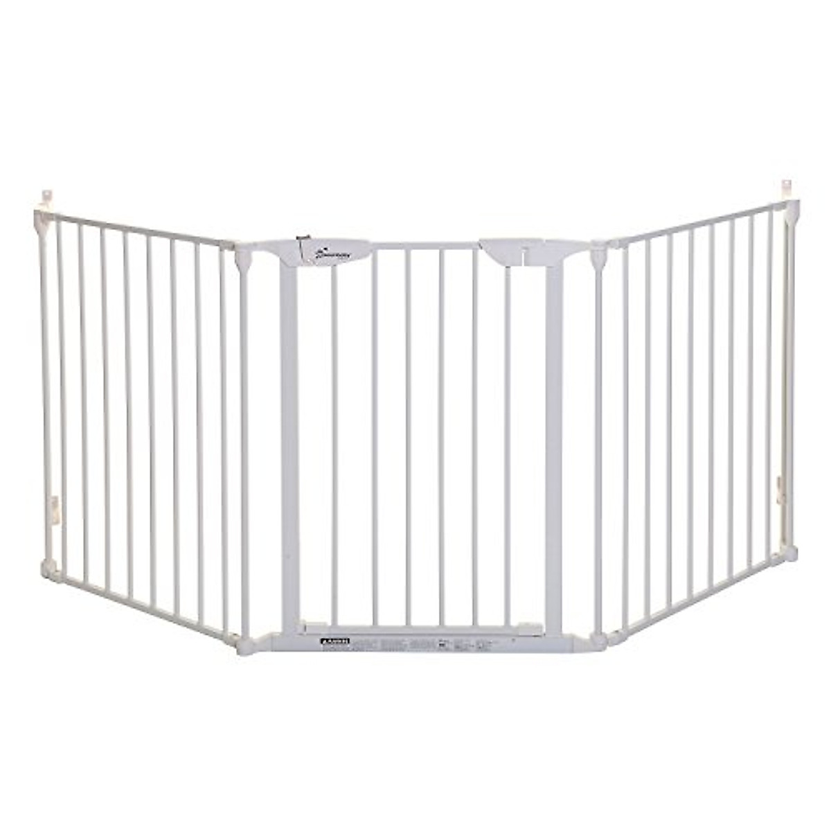 Dreambaby Newport Adapta Baby Gate - Use at Top or Bottom of Stairs - for Straight, Angled or Irregular Shaped Openings (White)