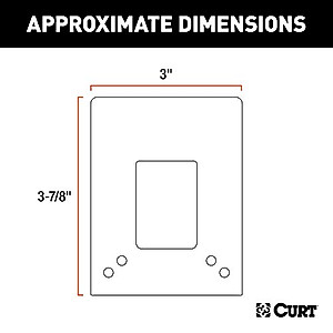 CURT 57204 Vehicle-Side Trailer Wiring Harness Clamp-On Bracket Mount for 4-Way, 5-Way or 6-Way GLOSS BLACK POWDER COAT