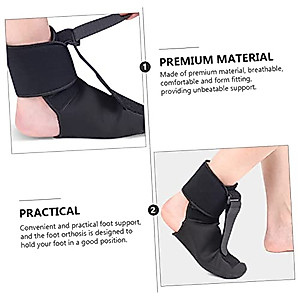 FOMIYES 1pc Foot Drop Orthotics Plantar Fasciitis Splint Tool Stand Night Splint Foot Position Brace Ortho Picks for Braces Foot Orthotic Tool Foot Drop Corrector Foot Droop Brace Black