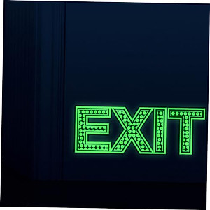 WHAMVOX 2 Sheets Export Sticker Outlet Stickers Exit Stickers Signs Ire Exit Signage Shopping Mall Exit Decal Exit Decals Mall Supplies Adhesive Exit Sticker Glowing Sticker The Pet