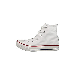 Converse Chuck Taylor All Star Canvas High Top Sneaker, Optical White, 2.5 M US Little Kid