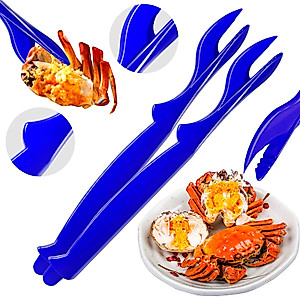 6Pcs Crab Legs Crackers, Crackers Picks Tools Crab Crackers and Tools for Lobster Crab Crayfish, Easy Opener Shellfish Picks Knife, Seafood Tools