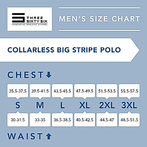 Three Sixty Six Men's Collarless Golf Polo - Lightweight, Moisture Wicking & Stretch Fabric Black