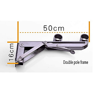 LXLTL Wall Mounted Clotheshorse, Stainless Steel Folding Dryer Rack Dryer Clothes for Indoor and Outdoor Balcony Wall Dryer and Towel Rail,Double Pole,150cm