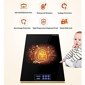 Buffet Warming Tray Hot Plate with Adjustable Temperature Control, Party Chafing Dish, Electric Food Warmer for Kitchen, Dining Room,Black,16x11inch (Black 31x19inch)