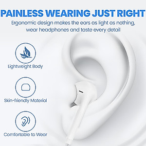 3 Pack USB C Headphones,Type C earbuds for iPhone 15 Pro Max/15 Pro/15,Compatible with Galaxy S23/S22/S21/S20, USB C jack devices,In-ear headphone Controls with Microphone and Remote Noise Canceling