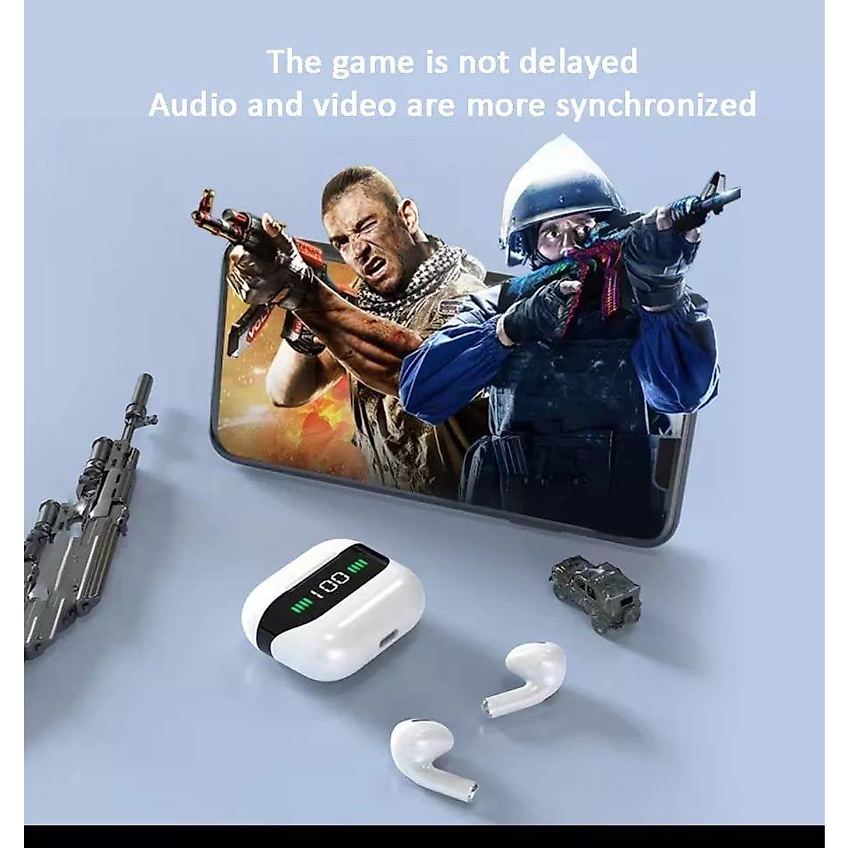 Xxcell True Wireless Earbuds (TWS) - Bluetooth V5.0 Headphones with Charging Case - IPX7 Waterproofing - Hi-Fi Ear Phones for Sports and Work - Wireless Earbuds for iPhone and Android