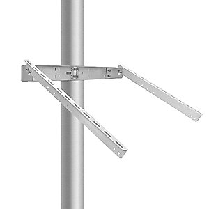 Newpowa Universal Solar Panel Heavy Duty Double Arm Pole Wall Mount for 70-120W Single Module at an tilt Angle from 0-90°…