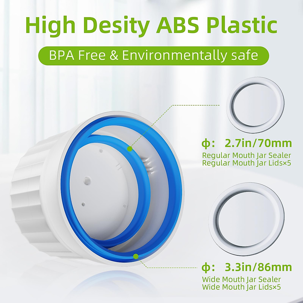 Electric Mason Jar Vacuum Sealer, Vacuum Sealer Kit for Wide Regular Mouth Mason Jars, Canning Jars Vacuum Seal Machine Kit Jars Sealing Machine Attachment for Food Storage