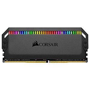 Corsair Dominator Platinum RGB 32GB (2x16GB) DDR4 4000MHz C18 AMD Optimized Desktop Memory (12 Ultra-Bright CAPELLIX RGB LEDs, Patented Dual-Channel DHX Cooling Technology, XMP 2.0 Support) Black