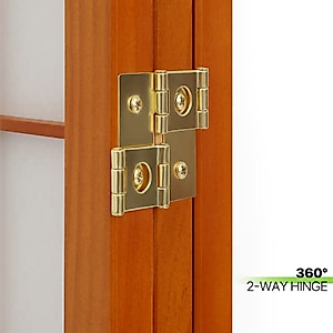 Magshion 3-Panels Room Dividers and Folding Privacy Screens 6.5ft High Oriental Small Grids Folding Screen Room Divider Separating Wall Freestanding Shoji Screen for Home Office