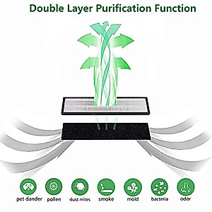 Eureka NEA120 True HEPA Filter, Compatible with Eureka Instant Clear NEA120 (NEA-F1/ NEA-C1) and Toshiba Smart WiFi (CAF-W36USW) Air Purifier, 2 pack