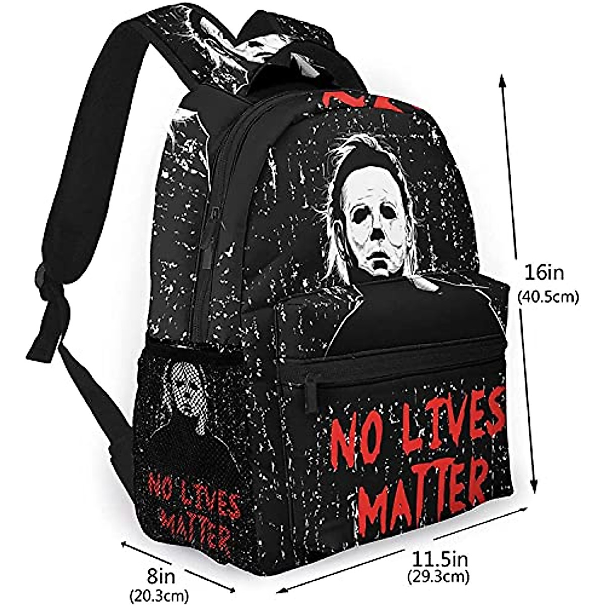 Mi-Cha-El_Myers Horror Movie Backpack Large Capacity Unisex Multifunctional Fashion SchoolBag For Teen Boys Girls