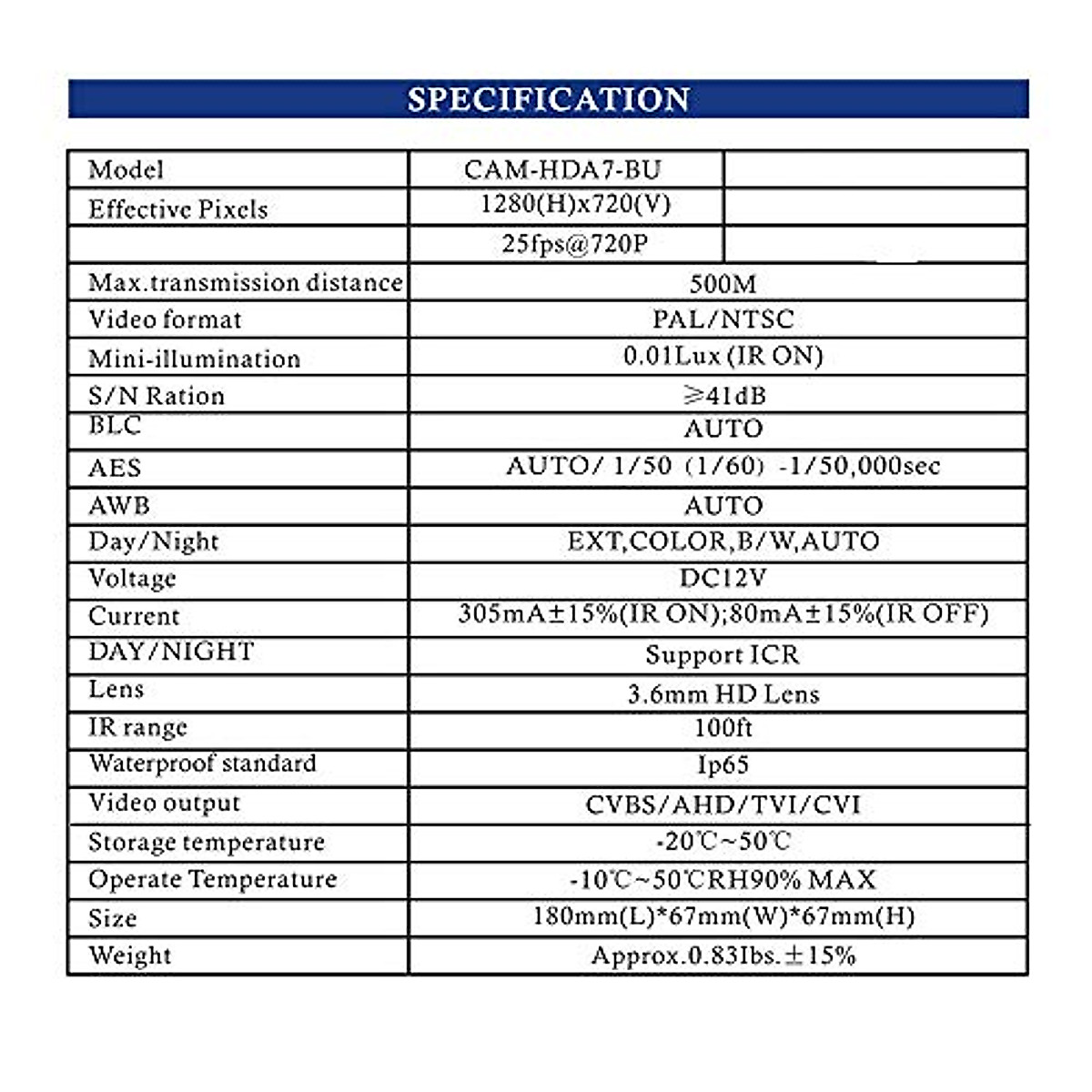 Night Watch Security 1 Pack Analog HD 720p Wired Bullet Camera (Black, Camera Only, Compatible with Night Owl DVRs Certified)