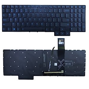 Replacement Laptop English Backlit Keyboard Without Frame for Lenovo Ideapad Gaming 3-15ARH05 3-15IMH05 15ACH GY530 GY550 GY570 Blue Letters