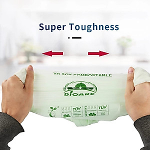 150 Pieces Compostable Trash Bags Biodegradable Kitchen Food Waste Bag, Corn Starch Garbage Bags,Life and Office Scraps Bag Fresh Air Biodegradable Compost Bags