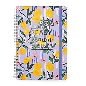 Legami - Large Spiral Weekly Calendar, 12 Months, from January 2024 to December 2024, Folding Planner 2024/2025, Elastic Closure, Final Pocket, Address Book, 15x21 cm, Lemon Theme