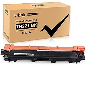 v4ink Compatible Toner Cartridge Replacement for Brother TN221BK TN225BK Work with HL-3140 3142 3150 3152 3170 3172 3180, MFC-9130 9140 9320 9330 9340, DCP-9020, 1-Pack Black