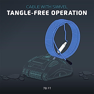Dolphin Genuine Replacement Part — Durable 78 FT Blue Cable with Swivel for Tangle-Free Operation — 9995876-DIY