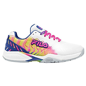 Fila Womens Volley Zone Pbf, Color: Wht/Kopk/Mblu, Size: 7.5 (5PM01794-149-7.5)