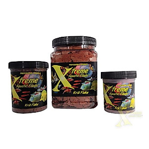 Xtreme Aquatic Fish Food - Krill Flakes - Nutritionally Balanced Professional Formula - Balanced Amino Acid Profile and No Hormones - Made in USA - High Protein Max Flavor Tropical (3.5 oz)