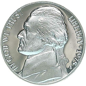 1975 S Jefferson Nickel Proof Seler