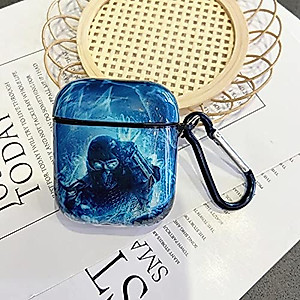 wanghai The AirPod case Cover for Aripod’s Personalized Mortal Kombat,Compatible with Apple AirPods 1st2nd, Fully Protected,Durable, Shockproof,Drop-Proof and Compatible with Keychains (Zero Degree)