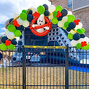 126 pcs Ghost Balloons Arch Garland Party Decoration Balloon Black Green White Red Balloon Movie Party Supplies for Ghost Theme Birthday Party Favors