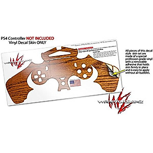 WraptorSkinz Skin compatible with Sony PS4 Dualshock Controller PlayStation 4 Original Slim and Pro Wood Grain - Oak 01 (CONTROLLER NOT INCLUDED)