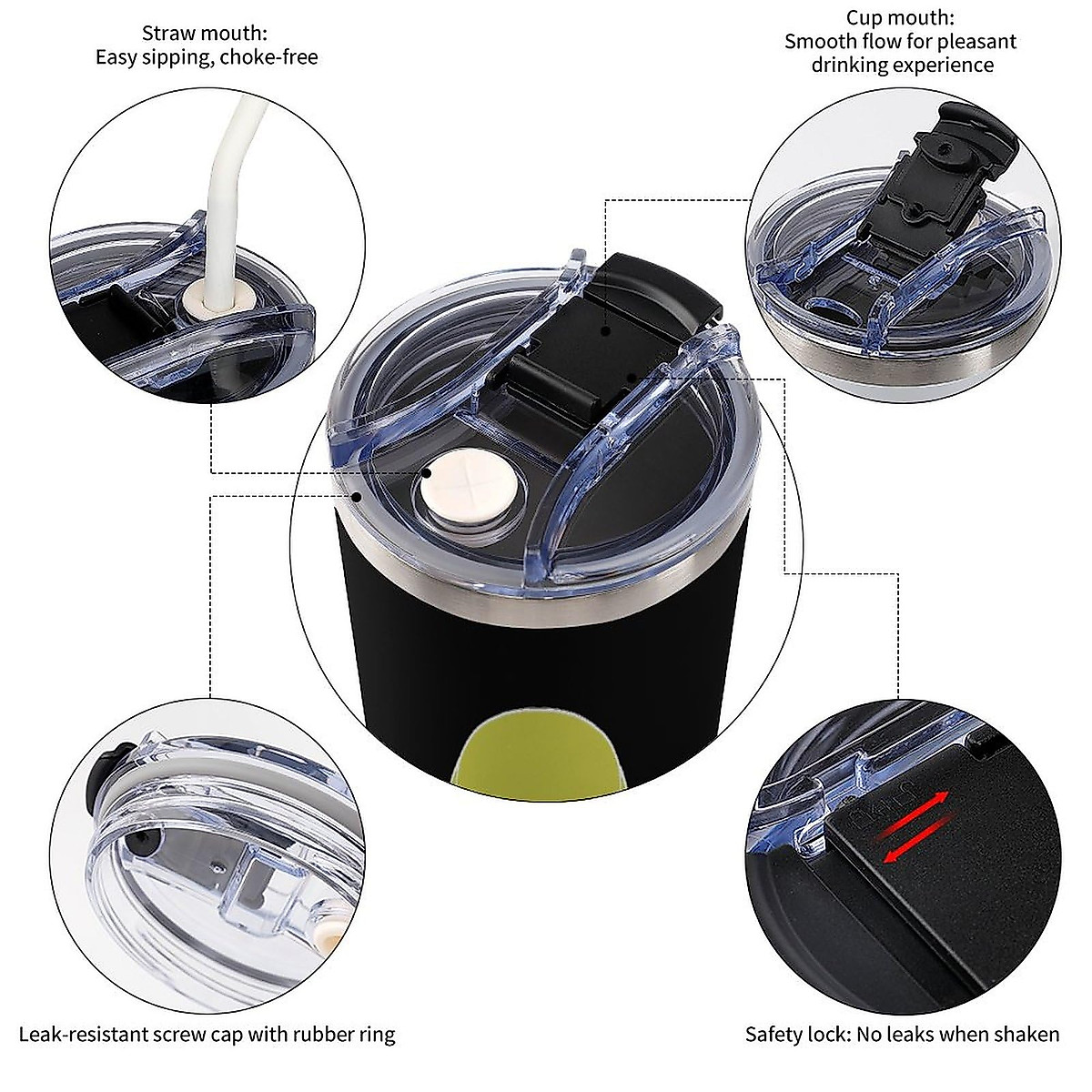 Sarcoma Cancer Awareness 40 Oz Tumbler with Handle And Straw Lid,Insulated Reusable Stainless Steel Travel Glass Mug 40 Ounces