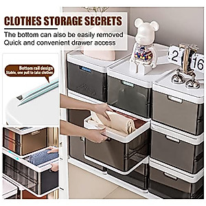 3 Pack Stackable Plastic Storage Bins with lid