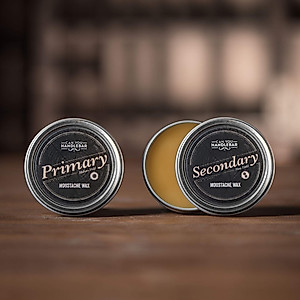 Can You Handlebar Moustache Wax for Men, Extra Strong Hold and Medium Hold Styling Balm, Unscented Natural Beeswax, Grooming Products Set of 2, 1 oz Tin Each