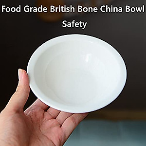 Smith Chu Premium Elevated Pet Bowls, Raised Dog Cat Feeder Solid Bamboo Stand with Ceramic Food Feeding Bowl - Cute Kitty Bowl for Cats and Puppy