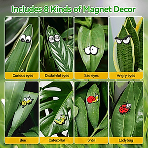 Cslehel Plant Magnets Eyes for Potted Plants ，8 PCS Cute Magnetic Plant Eyes with Cartoon Eyes, Funny Plants Pins for Indoor Outdoor Office Plants Accessories, Plants Lover Gifts,