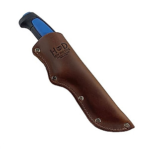 Hide & Drink, Thick Leather Mora Knife Sheath w/Belt Loop, Handmade Includes 101 Year Warranty (Bourbon Brown)