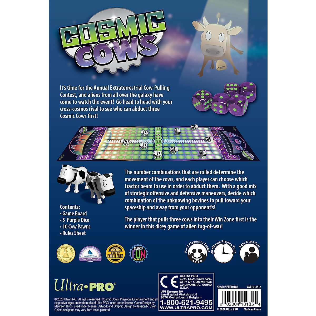 Cosmic Cow - Fun Fast-Paced Game for Friends and Family, Aliens Abducting Cows, Compete Against Friends and Family to Get The Most Cosmic Cows, Family Fun Board Game Night Kids Game Party Competitive