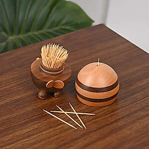 Toothpicks Holder Dispenser Small Gifts Bee Decor Cute Gifts Funny Gifts Office Desk Decor Accessories Birthday Gifts for Mom for Friends Comes with 150 Pcs toothpicks
